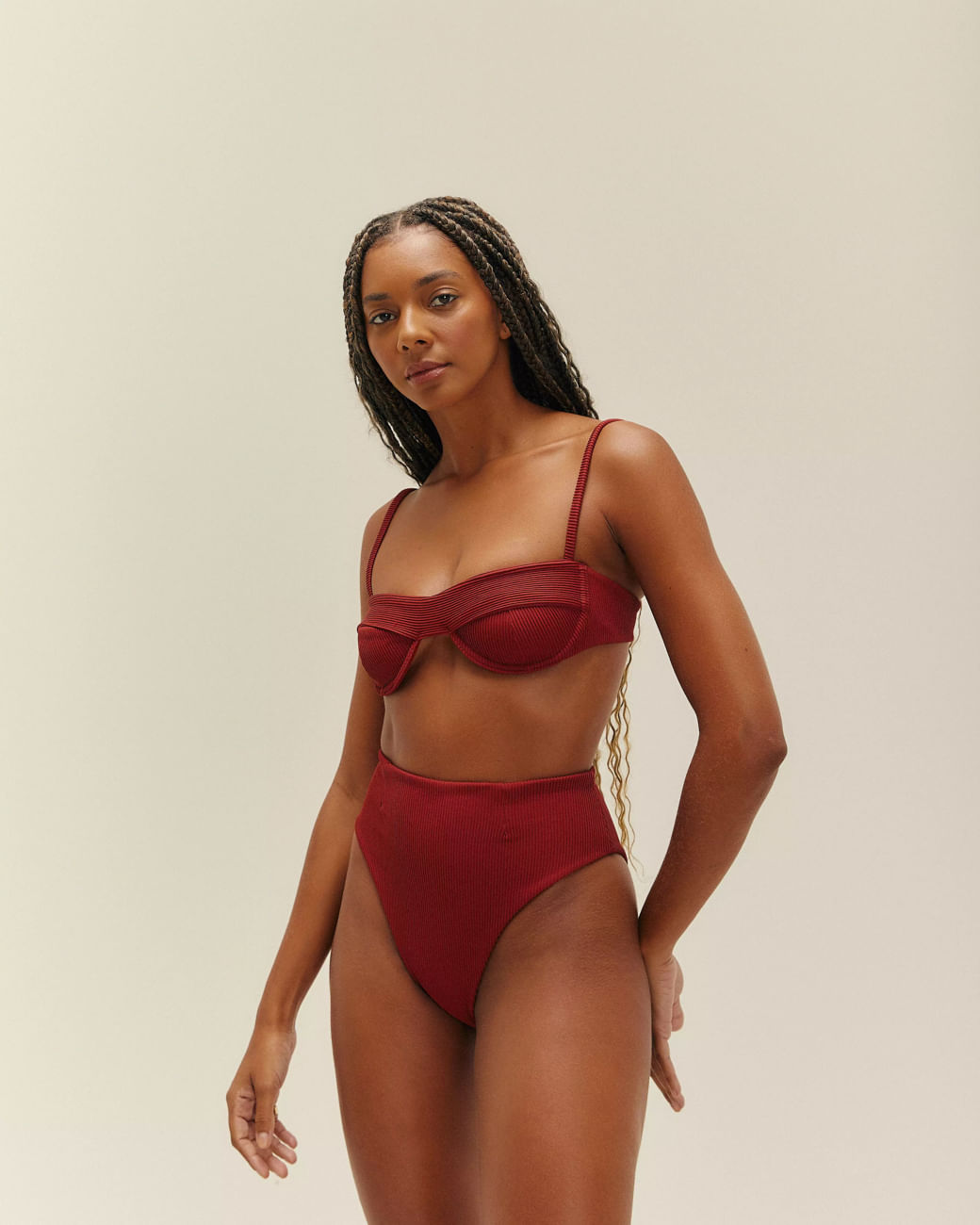 RIBBED MIA TOP BORDEAUX