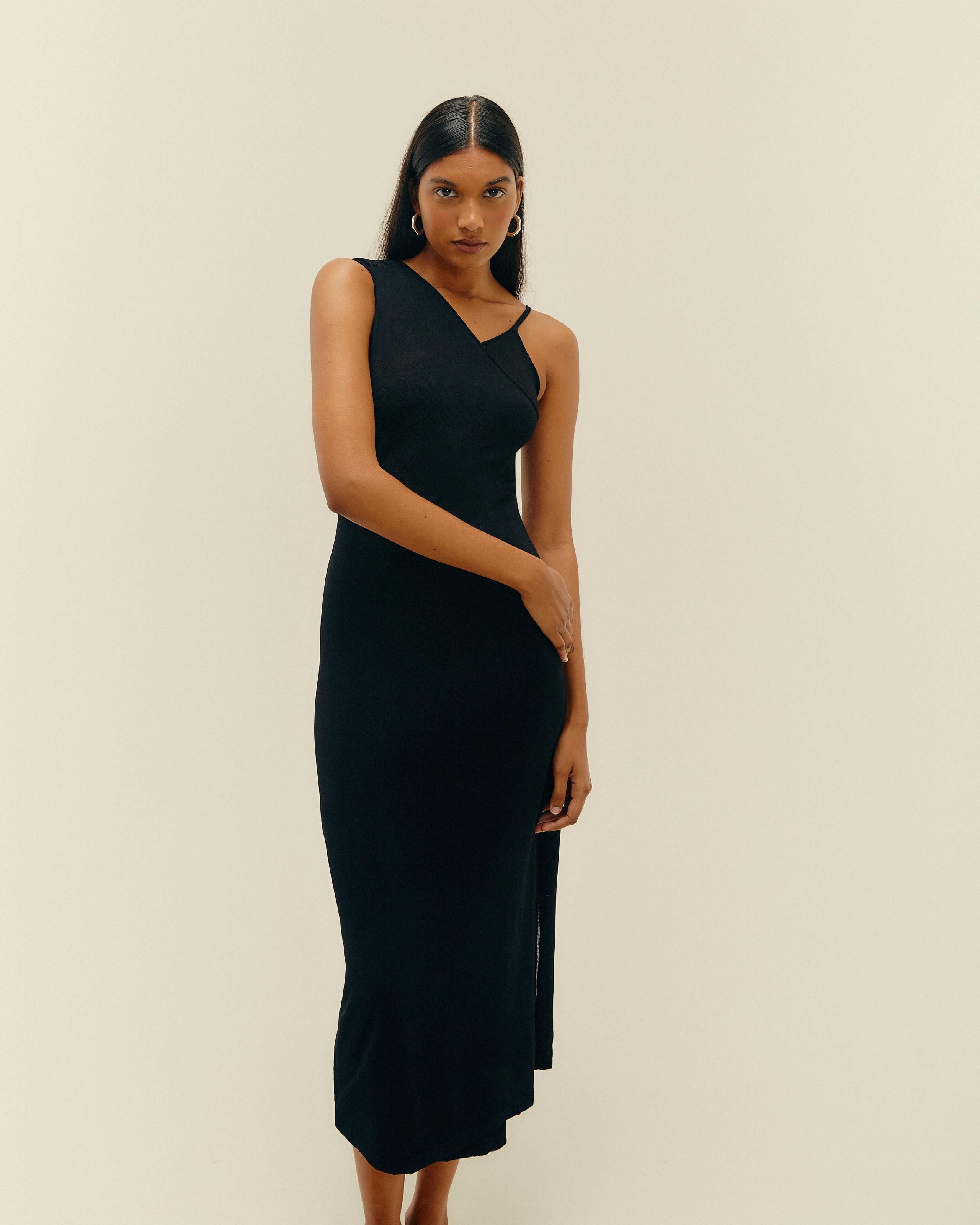 KNIT LORENA DRESS BLACK